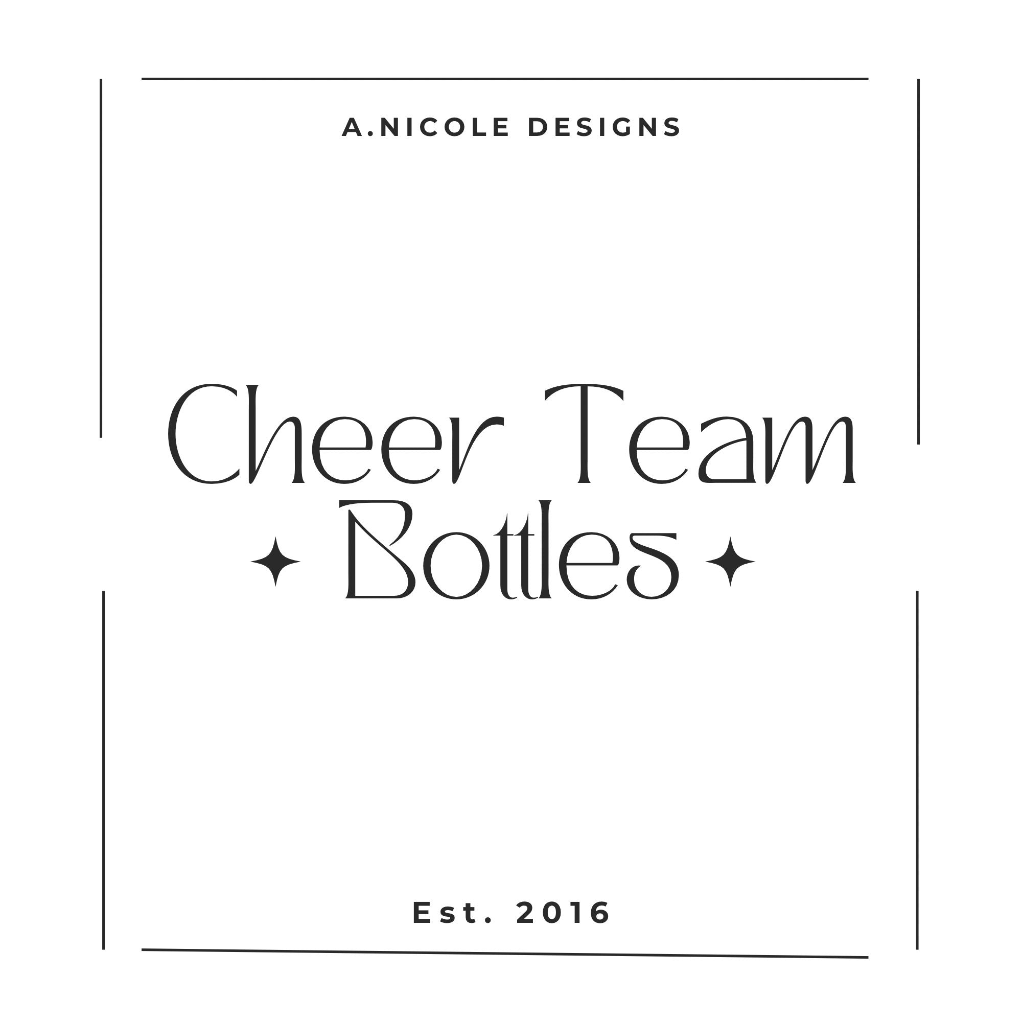Cheer Team Bottles – A.Nicole Designs